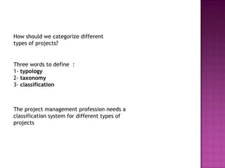 Projects types | PPTX