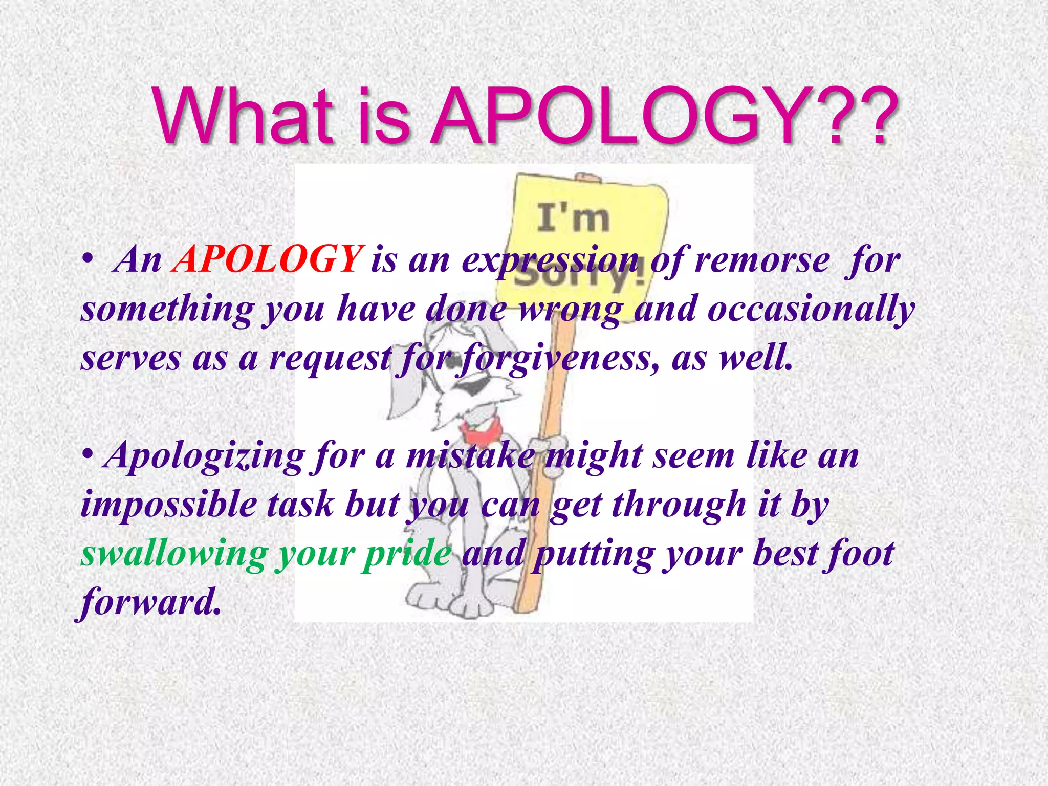 The power of apology | PPTX
