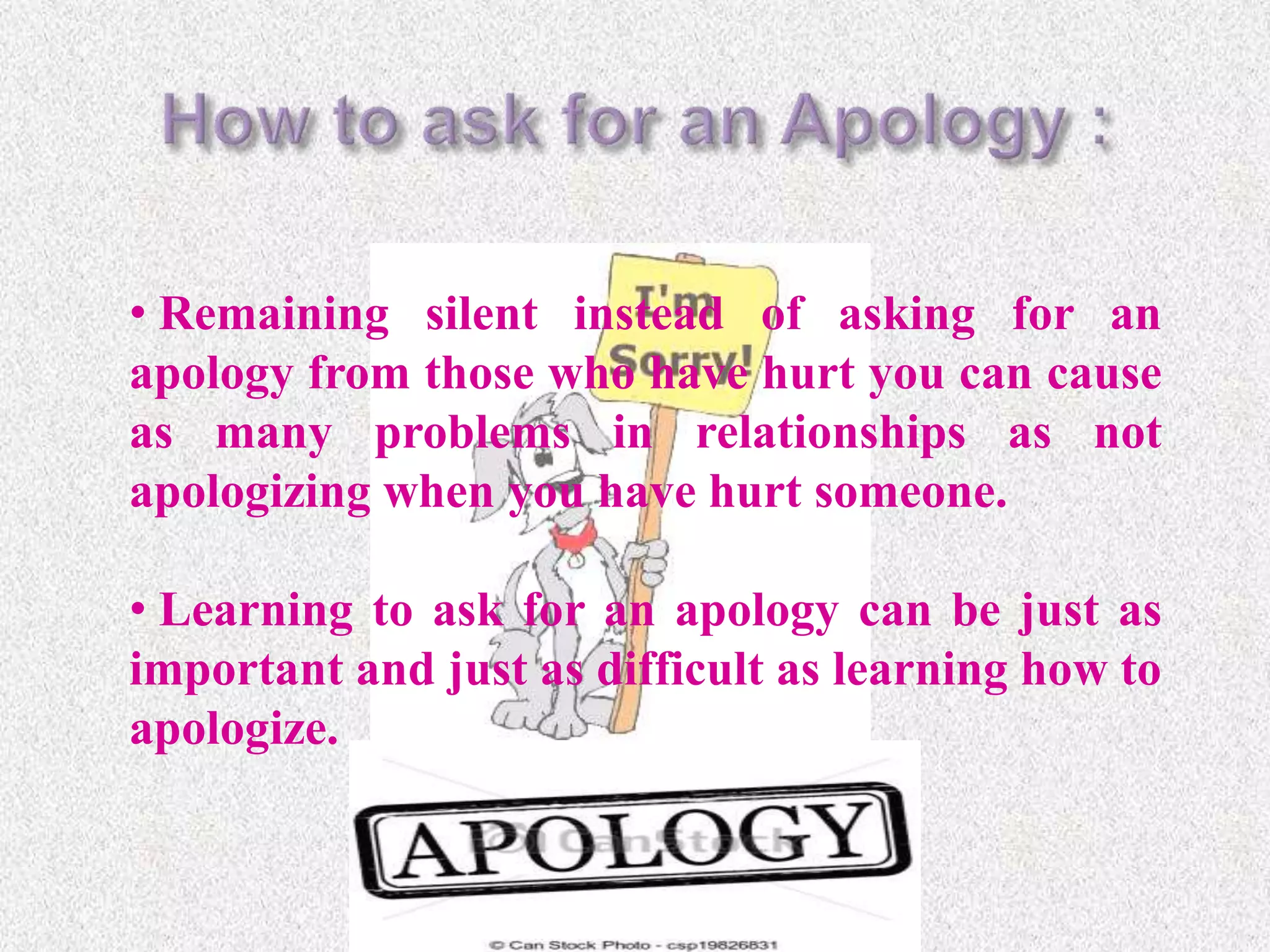 The power of apology | PPTX