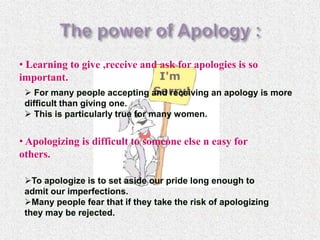 The power of apology | PPTX