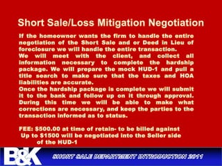 Brady & Kosofsky, PA., Short Sale Program | PPT