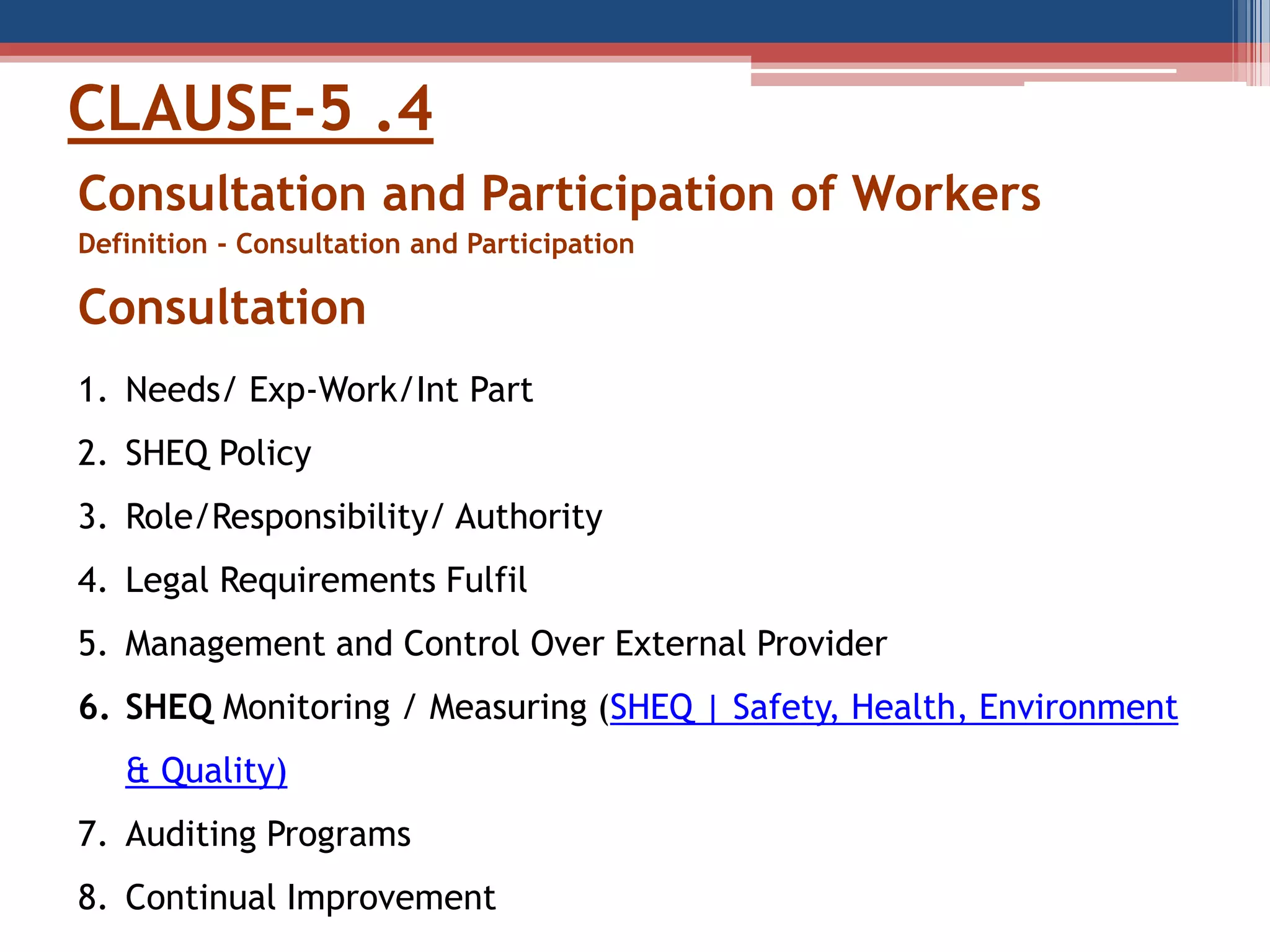 PRESENTATION ON ISO - 9001, 14001, & 45001 Clause - 5 | PPT