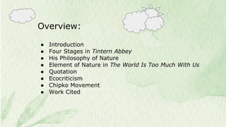 The Element of Nature in Worthworth's Poem | PPTX