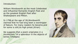 The Element of Nature in Worthworth's Poem | PPTX