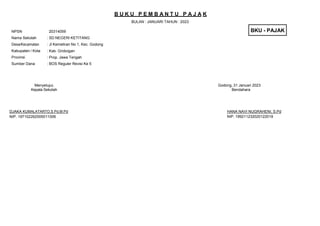 BKU PAJAK SEKOLAH SD N KETITANG TAHUN 23 | PPT