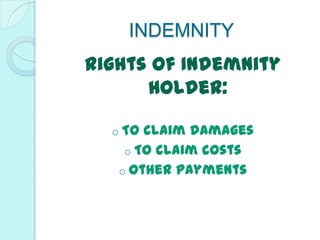 Indemnity & Guarantee | PPTX