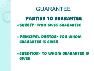 Indemnity & Guarantee | PPTX