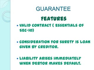 Indemnity & Guarantee | PPTX