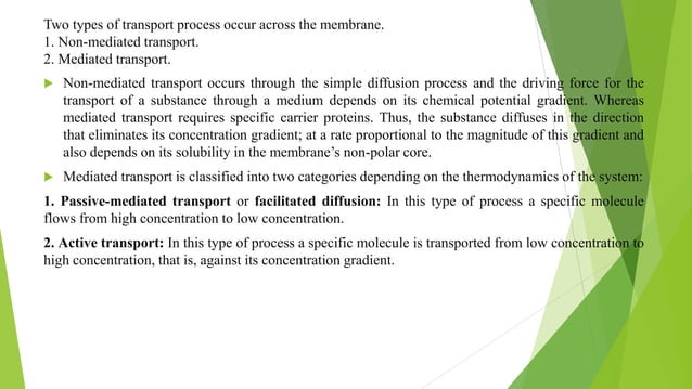 Transport across the cell membrane | PPT