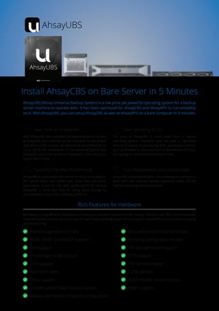 Ahsay Backup Software v7 - Datasheet | PDF