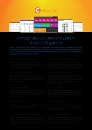 Ahsay Backup Software v7 - Datasheet | PDF | Cloud Computing | Internet