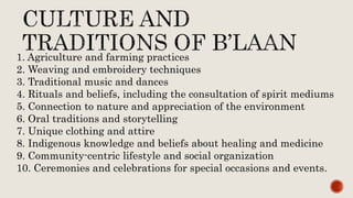 B'laan.Powerpoint Presentation (Education) | PPTX