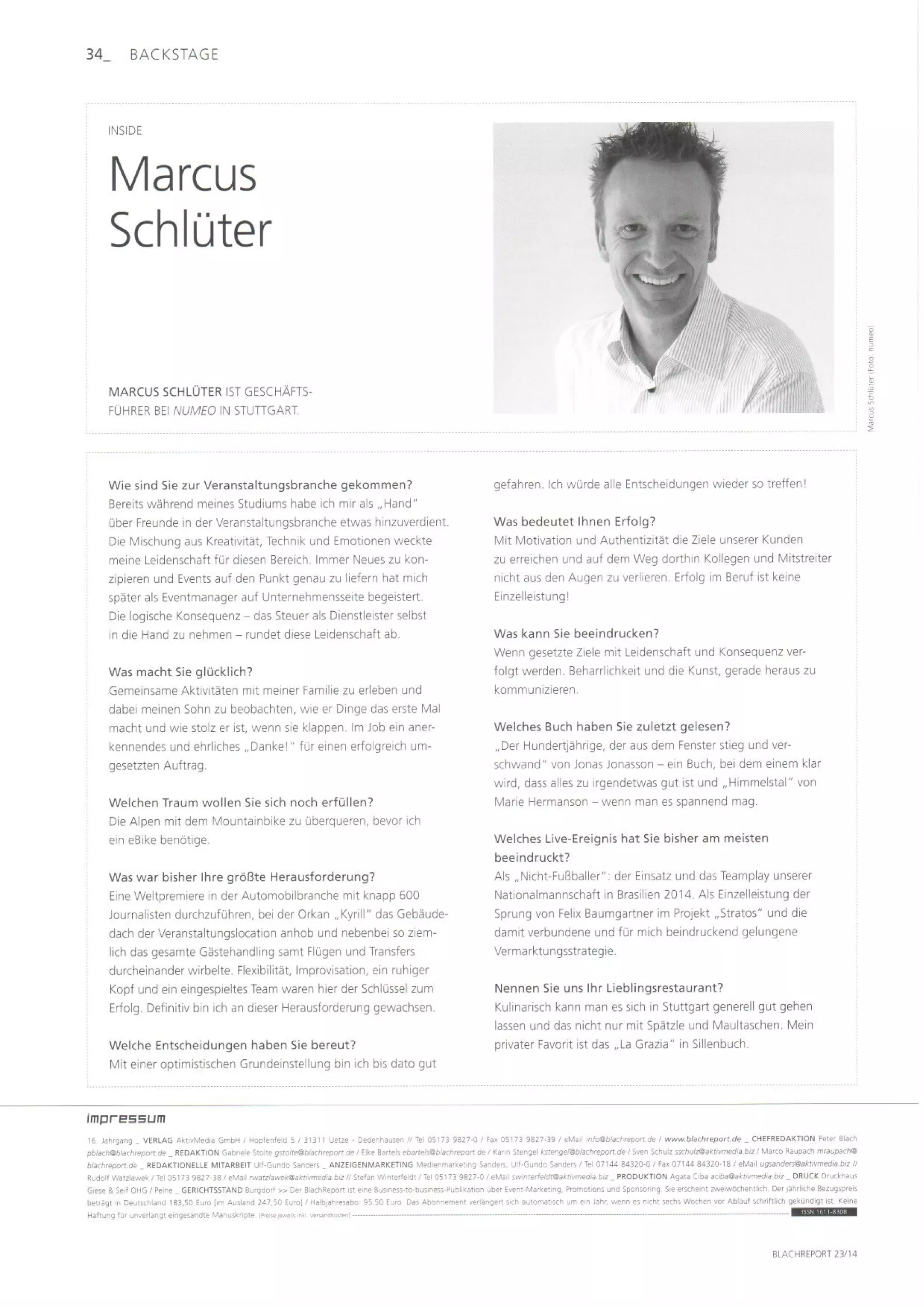 Marcus Schlüter Backstage BlachReport 23.14