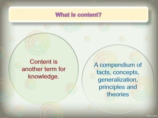 Curriculum Content or Subject Matter | PPTX