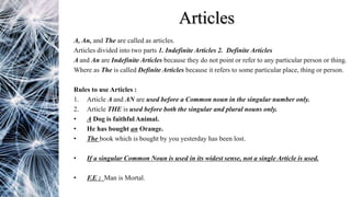 PARTS OF SPEECH | PPTX