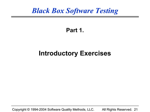 Black box-software-testing-douglas-hoffman2483 | PPT