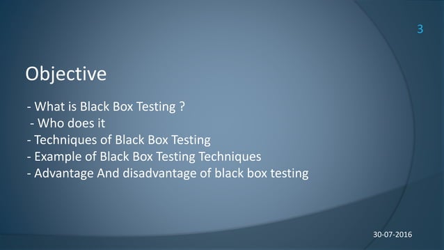 Black box testing - SlideShare jayed hossain jibon | PPT
