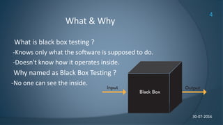 Black box testing - SlideShare jayed hossain jibon | PPT