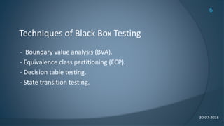 Black box testing - SlideShare jayed hossain jibon | PPT