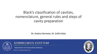 Blacks cavity classification for pit and fissure caries.pdf