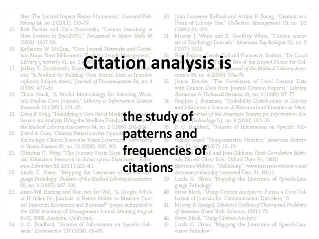 Practical applications of citation analysis | PPTX