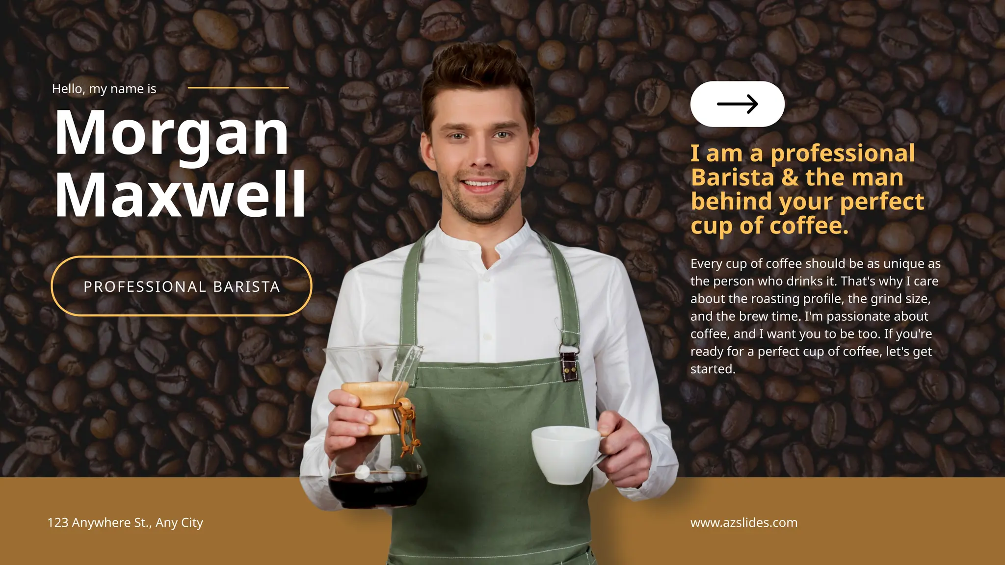 Black and Orange Professional Barista Coffee Portfolio Presentation.pptx