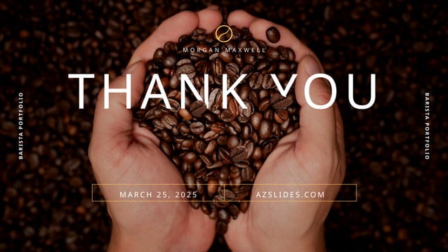 Black and Orange Professional Barista Coffee Portfolio Presentation.pptx