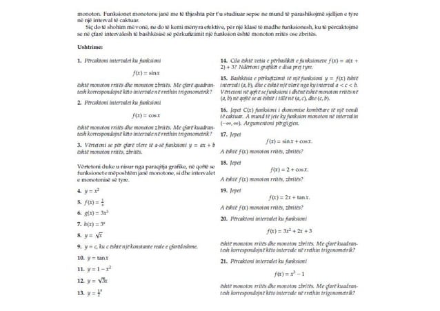 Funksionet matematike | PDF