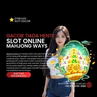 STARJUDI: Situs Mahjong Ways 2 Gacor & Cara Main Slot Mahjong JP Maxwin ...