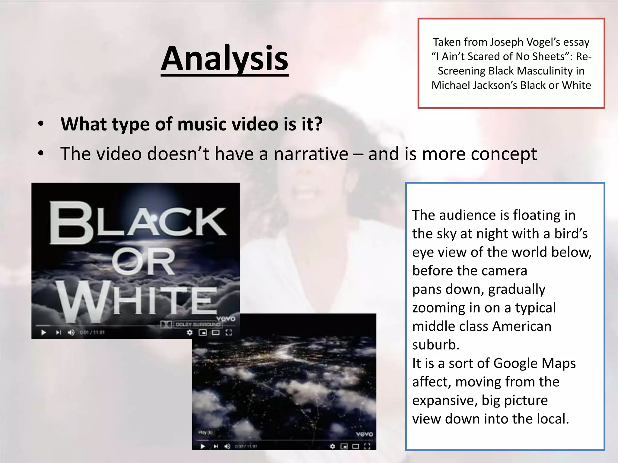 Michael Jackson - Black or White analysis | PPTX