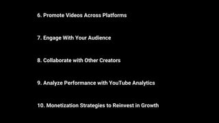 Top Strategies to Grow a YouTube Channel | PDF