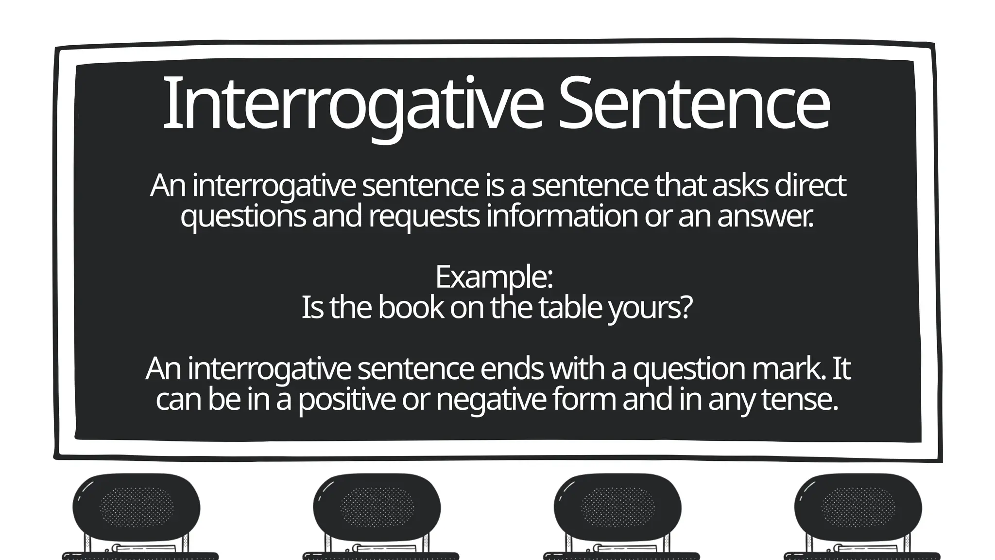 Black and White Types of Sentences Presentation.pptx