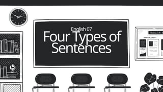 Black and White Types of Sentences Presentation.pptx