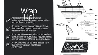 Black and White Types of Sentences Presentation.pptx