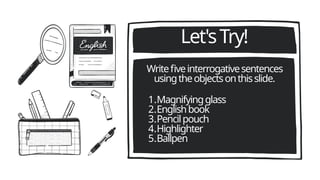 Black and White Types of Sentences Presentation.pptx