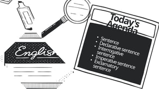 Black and White Types of Sentences Presentation.pptx
