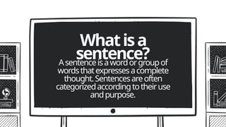 Black and White Types of Sentences Presentation.pptx