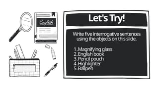 Black and White Types of Sentences Presentation.pptx