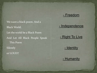 Black Art (English Literature) -ZK | PPTX
