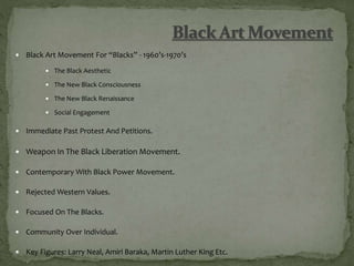 Black Art (English Literature) -ZK | PPT