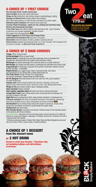 Black bar business menu english june13 | PDF