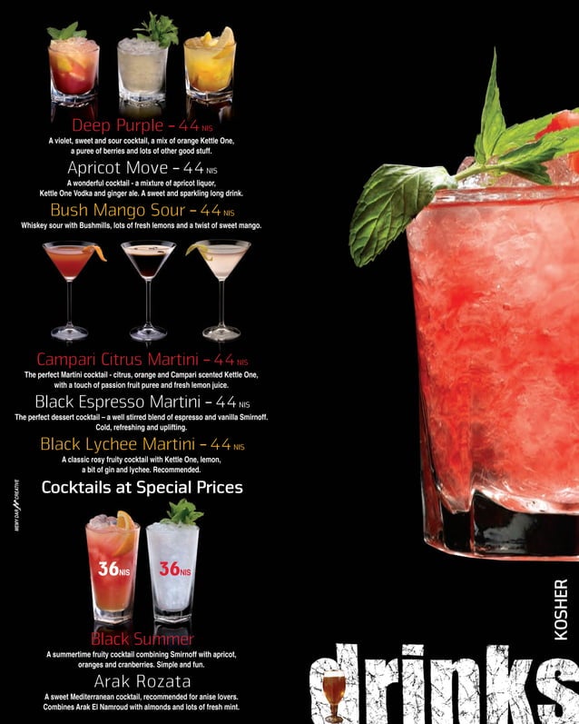 Black bar drinks | PDF