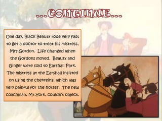 Black beauty synopsis | PPTX