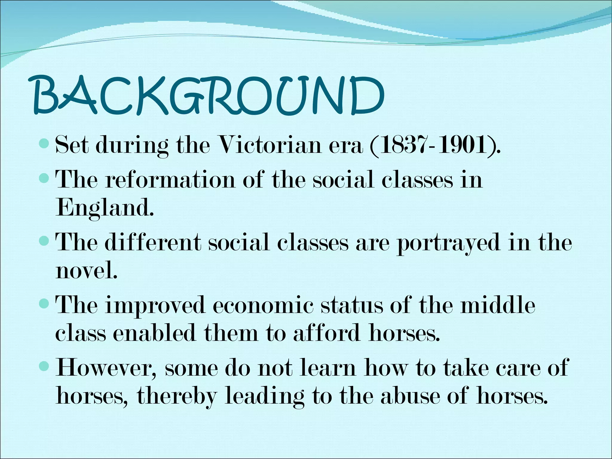 Black beauty (setting) | PPT