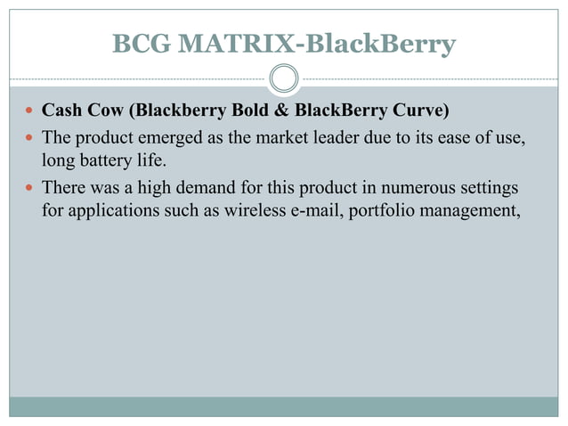Blackberry-Marketing Strategy | PPTX