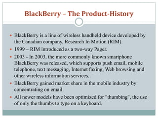 Blackberry-Marketing Strategy | PPTX