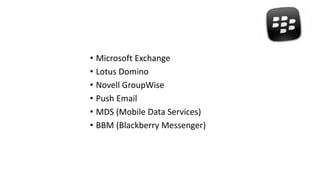 Concept of Blackberry Technology | PPTX