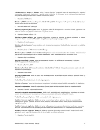 Blackberry SDK License Agreement | PDF | Cloud Computing | Internet