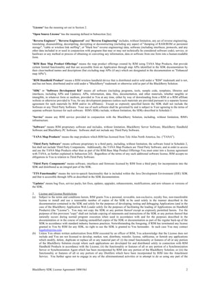 Blackberry SDK License Agreement | PDF