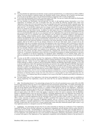 Blackberry SDK License Agreement | PDF